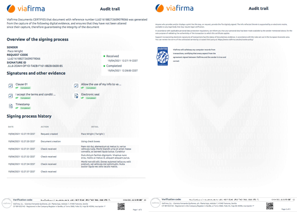 Check if a document has been electronically signed