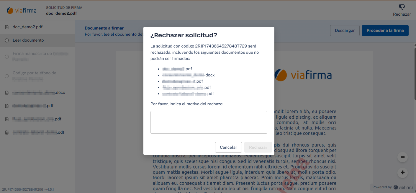 ¿Qué es un set y cómo se rechaza? - Viafirma